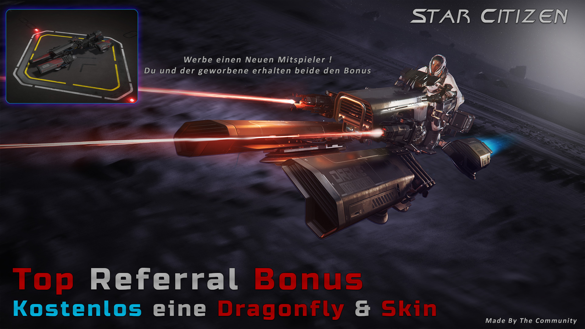 Drake Dragonfly & Skin kostenlos - Star Citizen auf Deutsch - by T-AD